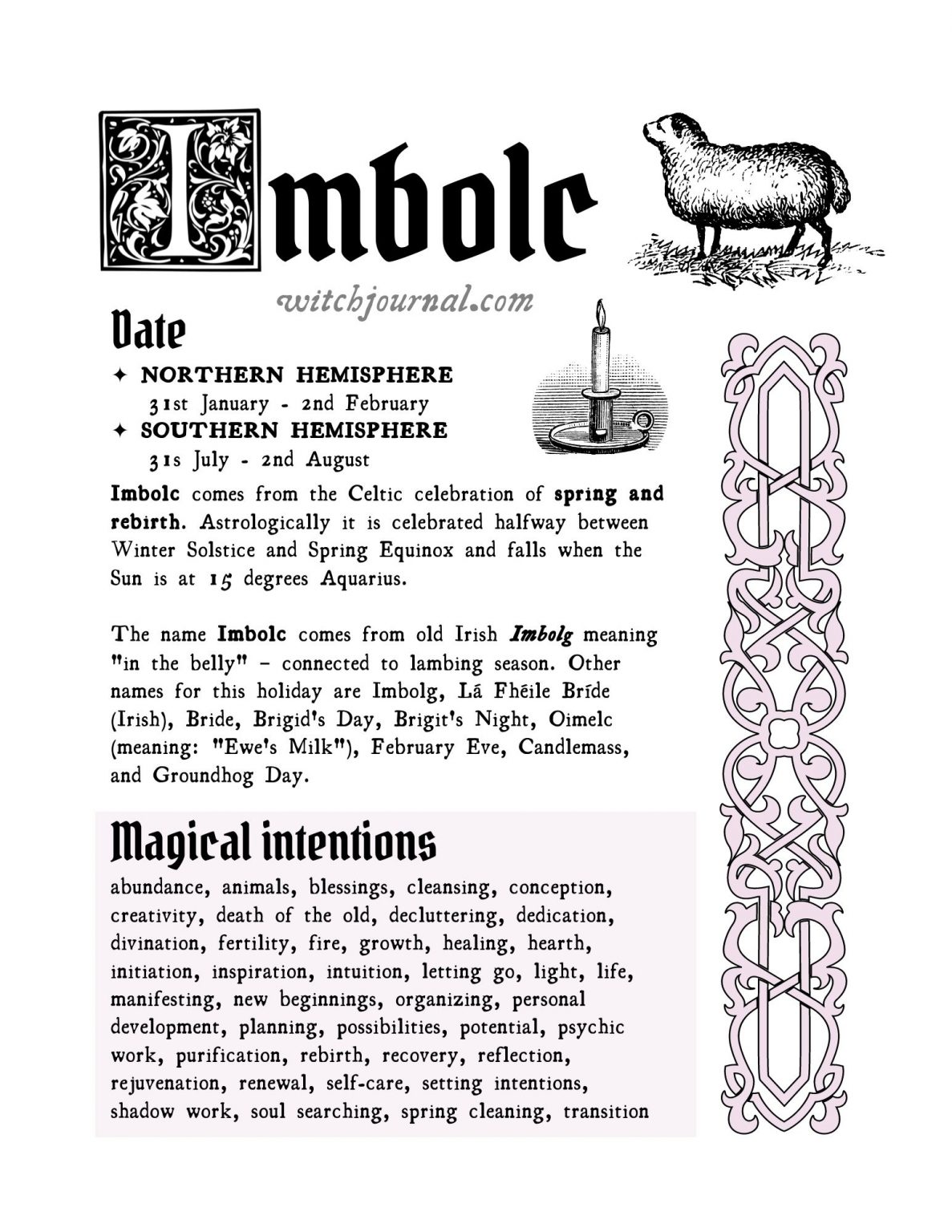 Free Download Grimoire Pages - Your Printable Book of Shadows PDF ...